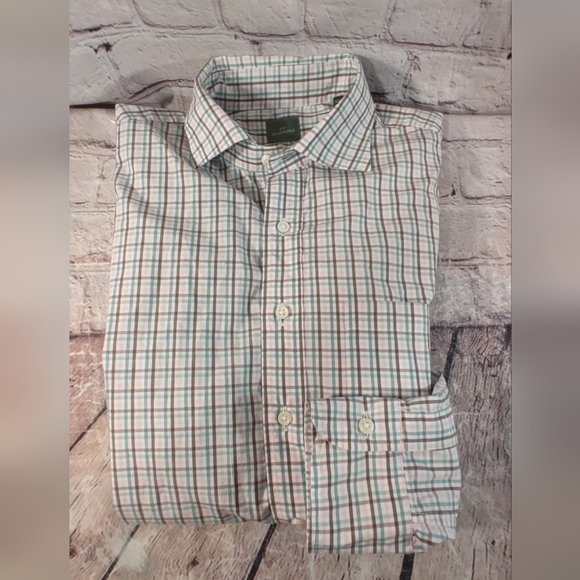 Sid Mashburn | Shirts | Sid Mashburn Plaid Green Brown Preppy Button ...